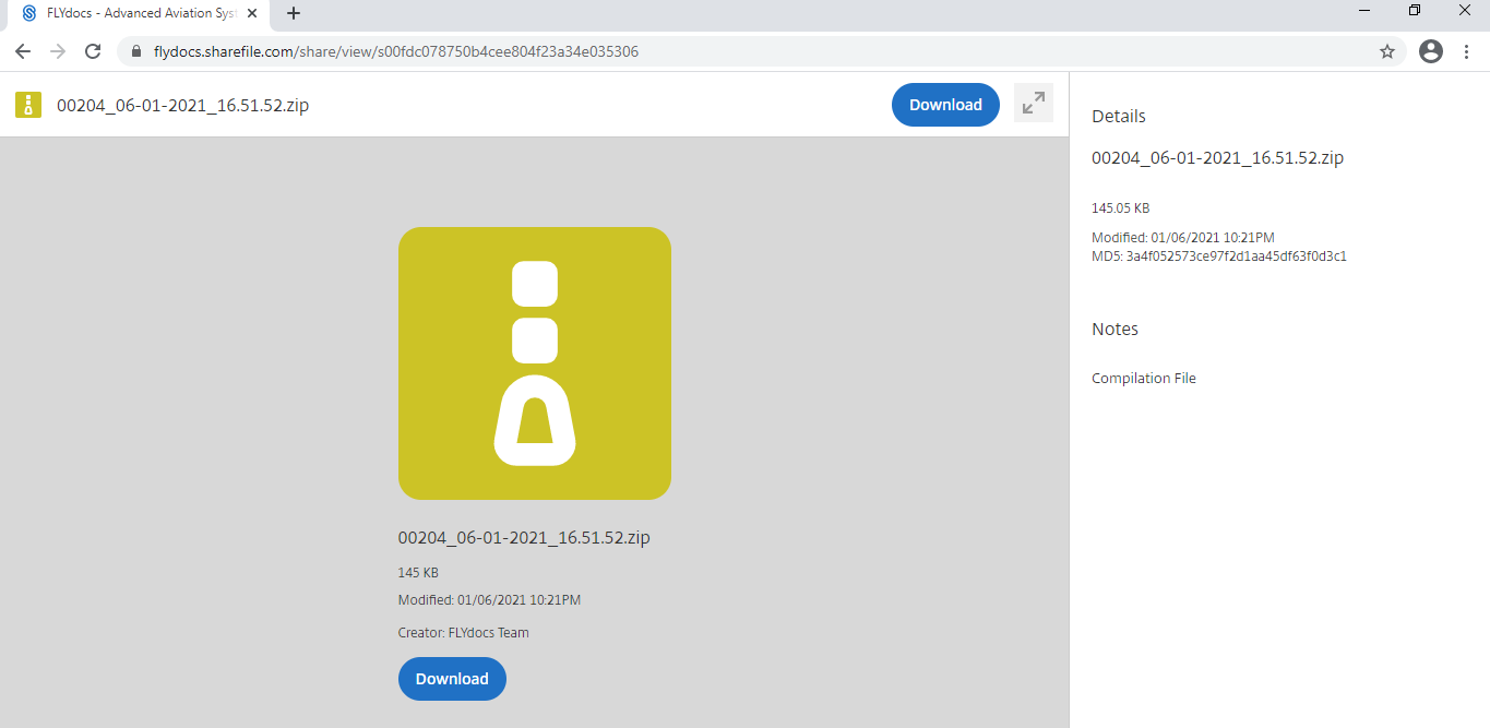How do I manage to download the documents from the Compilation link?